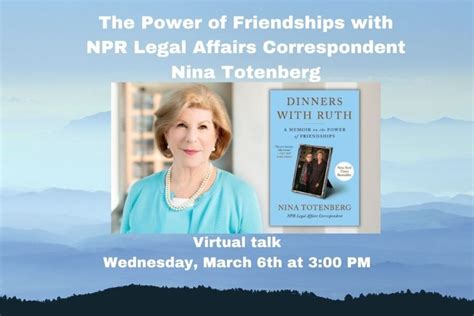 Virtual Author Talk With Nina Totenberg Ottumwa Public Library