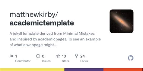 Github Matthewkirbyacademictemplate A Jekyll Template Derived From