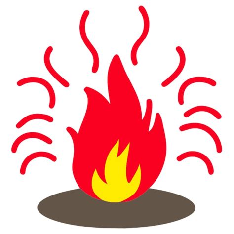 화재 소용돌이 아이콘 프리미엄 벡터