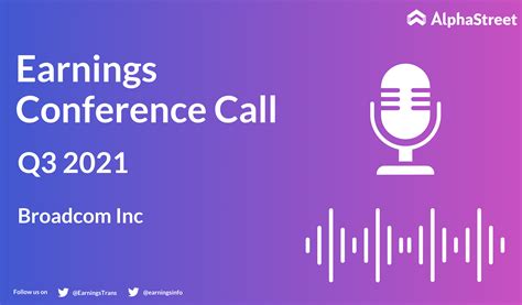 Broadcom Inc Avgo Q3 2021 Earnings Call Alphastreet