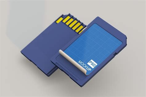 Premium PSD Sd Memory Card With Mockup Label