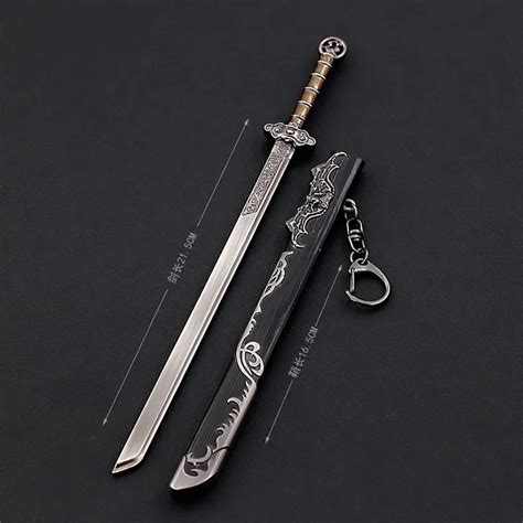 글자 오프너 칼 빈티지 글자 오프너 유명한 중국 검 합금 무기 펜던트 무기 모델 당나라 중국 스타일 Aliexpress