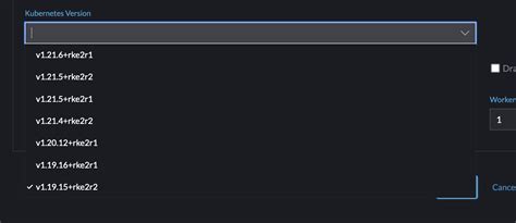 Only Show Latest Version In Each Minor Line When Upgrading K S Rke Clusters Issue