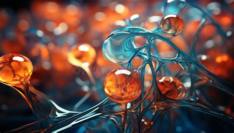 Abstract Biology Colorful Molecular Structure Shapes In A Futuristic Laboratory Generated By Ai