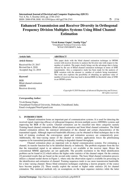 Pdf Enhanced Transmission And Receiver Diversity In Orthogonal Frequency Division Multiplex