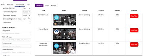 Alignment PubyDoc Data Tables And Charts WordPress Plugin