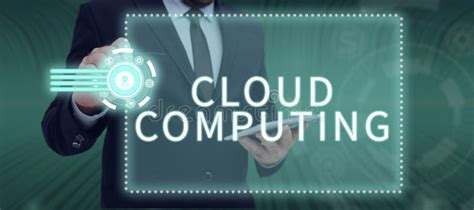 Hand Writing Sign Cloud Computing Internet Concept Storing And Accessing Data And Programs Over