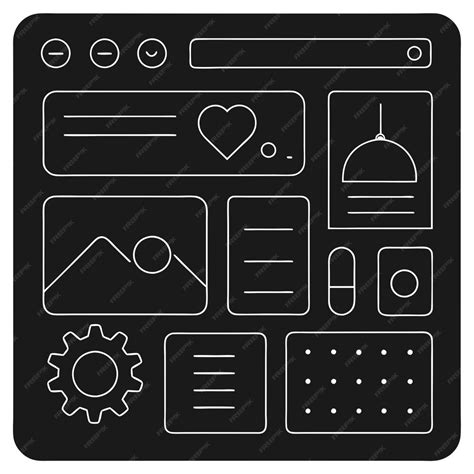 Premium Vector Simple Web Ui Elements Kit Graphic