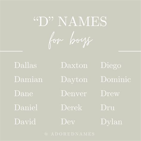 100 Dreamy Boy Names That Start With D With Meanings Lekpu