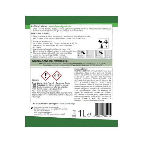 Anti Fourmis Liquide Concentré Flacon 1 L