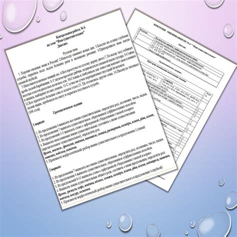 Контрольная работа по русскому языку