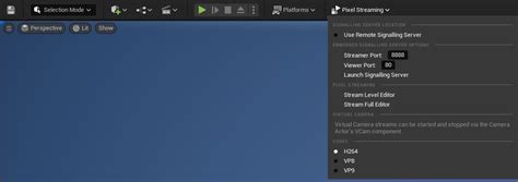 编辑器中的像素流送 虚幻引擎 文档 Epic Developer Community