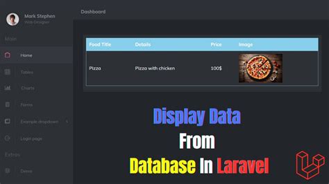 6 Display Data From Database In Laravel Laravel Restaurant Management Project Tutorial Youtube
