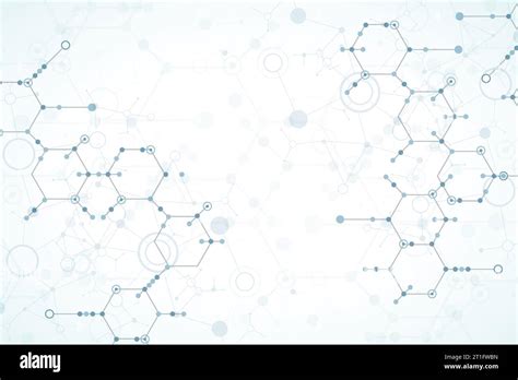 Abstract Technology Hexagonal Background Connection Structure Science Style Vector Stock