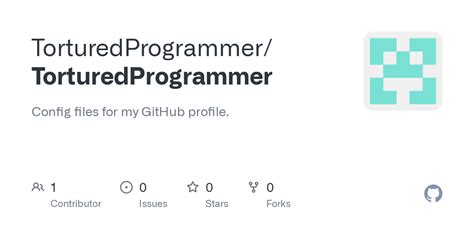 Github Torturedprogrammer Torturedprogrammer Config Files For My Github Profile
