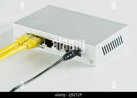 Small Router And Switch Tcp Ip Network Business Concept High Performance Gigabit Switch