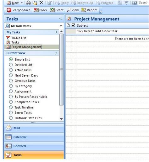 How To Create A New Task Folder In Outlook 2007 For Project Management