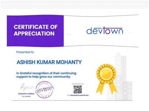 ashish kumar mohanty on linkedin devtown connections certification