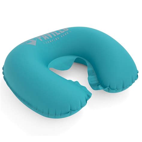 Надувна подушка підголовник велюрова під шию зручна для подорожей компактна сумочка в