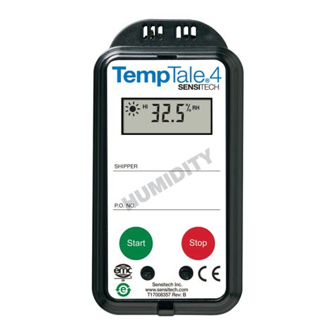 Sensitech Temptale 4 Humidity Monitor Manual Manualslib