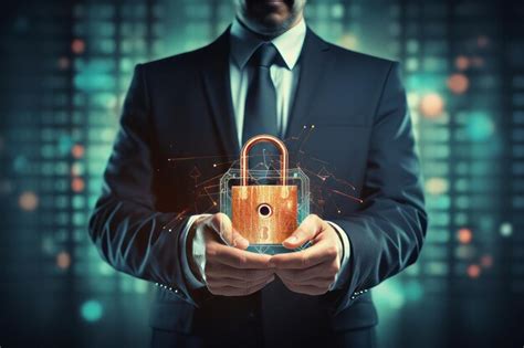 Premium Photo Ensuring Data Privacy And Security A Business Mans