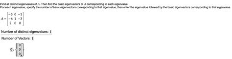 Solved Find All Distinct Eigenvalues Of A Then Find The Chegg