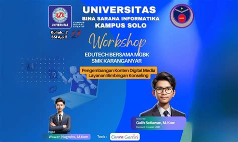 Mgbk Smk Karanganyar Dan Ubsi Gelar Workshop Edutech Transformasi Digital Untuk Guru Bk
