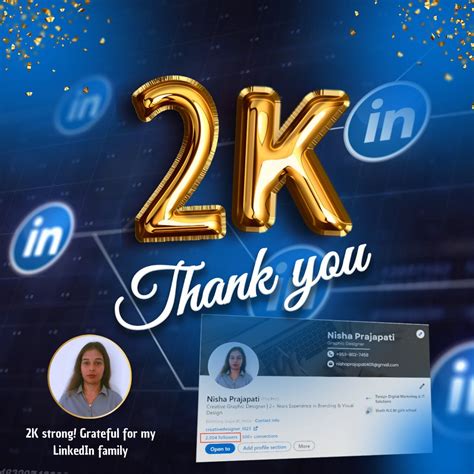 Nisha Prajapati On Linkedin 2kfollowers Gratitude Linkedincommunity Keepgrowing