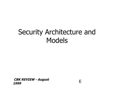 Security Architecture Ppt
