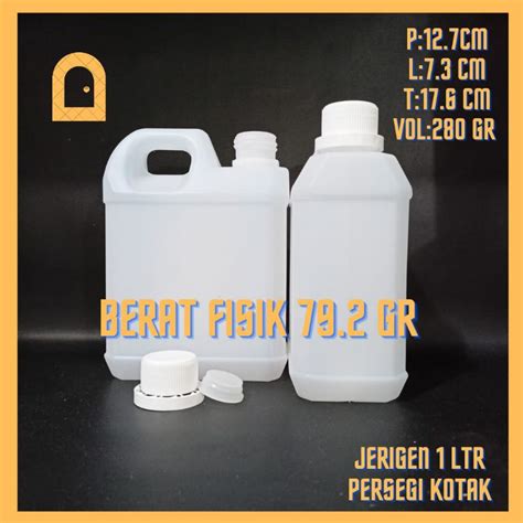 Jual Jerigen 1 Ltr Persegi Kotak Naturaldamdek Shopee Indonesia