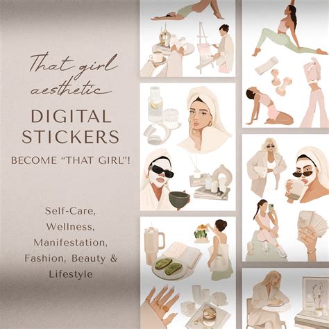 Digital Stickers That Girl Aesthetic Stickers Planner Stickers