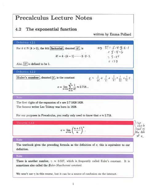 precalculus chapter 4 2 precalculus lecture notes 4 the exponential