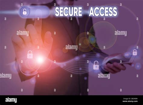 Conceptual Hand Writing Showing Secure Access Concept Meaning Enhance The Security And