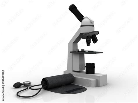3d Rendering Virus Testing Microscope With Galvanometer Stock 3d Rendering Virus Testing Microscope With Galvanometer Stock