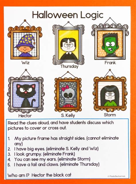 Halloween Math Logic Puzzles Critical Thinking Enrichment Activities Made By Teachers