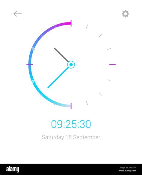 Clock Mobile App Concept Ui Design Day And Night Clock User Interface Time Vector Widget Design