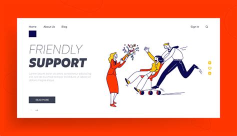 비즈니스 사람들 문자 바보 사무실 방문 페이지 템플릿에서 의자 경주에 참여 회사 동료들이 소리를 지르고 환호하고 슬랩스틱을 쏘고 안락의자를 타고 있습니다 선형 벡터