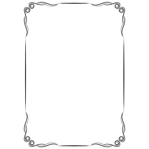 A4 테두리 라인 추상 꽃 A4 경계 경계 A4 Png 일러스트 및 Psd 이미지 무료 다운로드 Pngtree