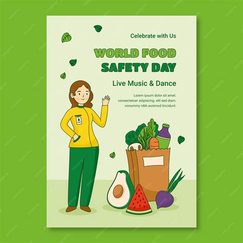 Premium Vector Hand Drawn World Food Safety Day Vertical Poster Template