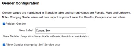Setting Up Gender Details