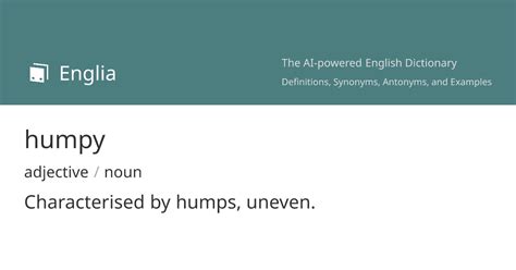 Humpy Definition And Meaning Englia