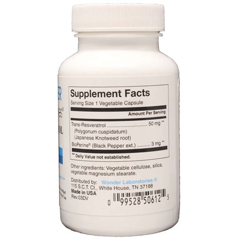 Trans Resveratrol 50 Mg Japanese Knotweed