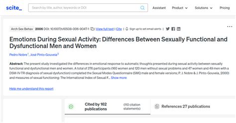 Emotions During Sexual Activity Differences Between Sexually Functional And Dysfunctional Men