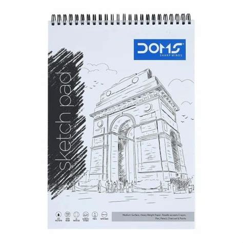 Laminated Paper Cover Spiral Bound Doms Wiro Binding Sketch Pad Size
