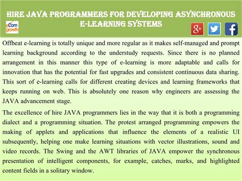 ppt hire java programmers for developing asynchronous e learning