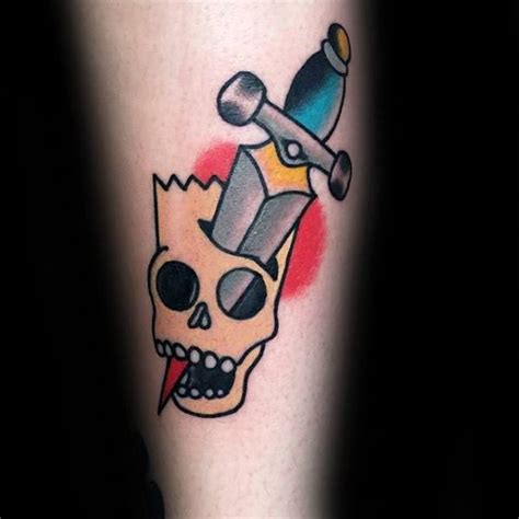Bart Simpson Skull Tattoos