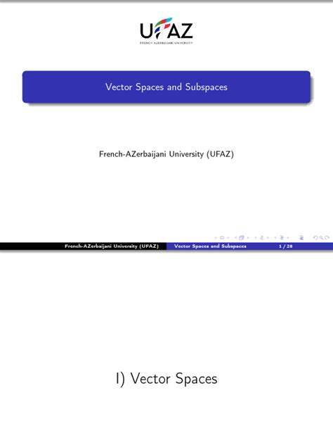Vector Spaces Slides Pdf