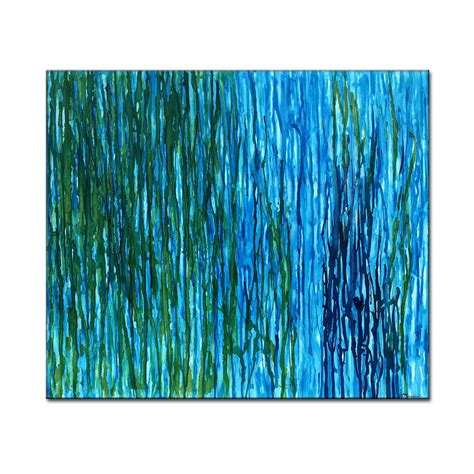 Abstract Painting Original Blue Green Abstract Art Large Etsy