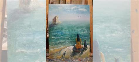 Девушка на море картина маслом купить в Москве с доставкой Хобби и отдых Авито