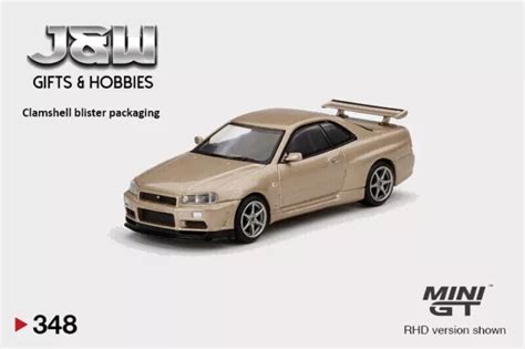 Mini Gt Nissan Skyline Gt R R34 M Spec Silica Atem Bronz Mgt00348 164